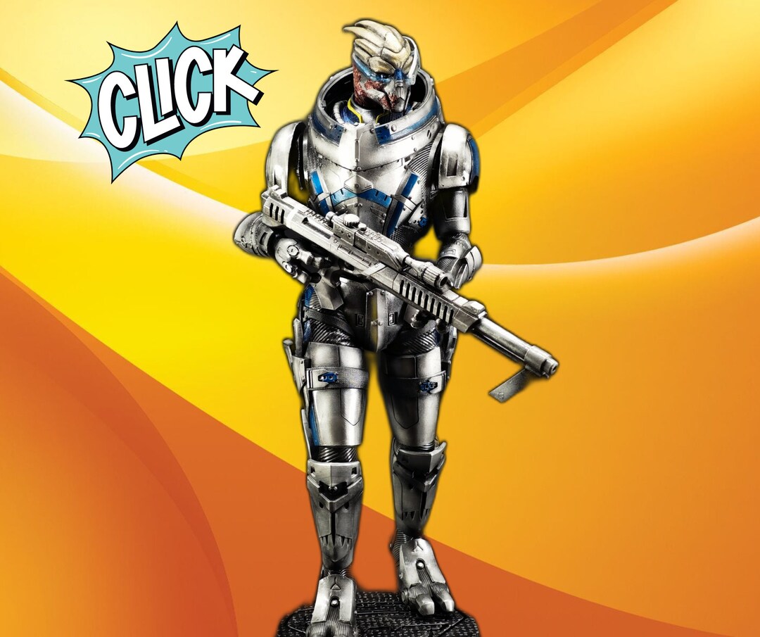 Garrus Vakarian Mass Effect Hand-painted 3D Printed Resin Figure Unique ...