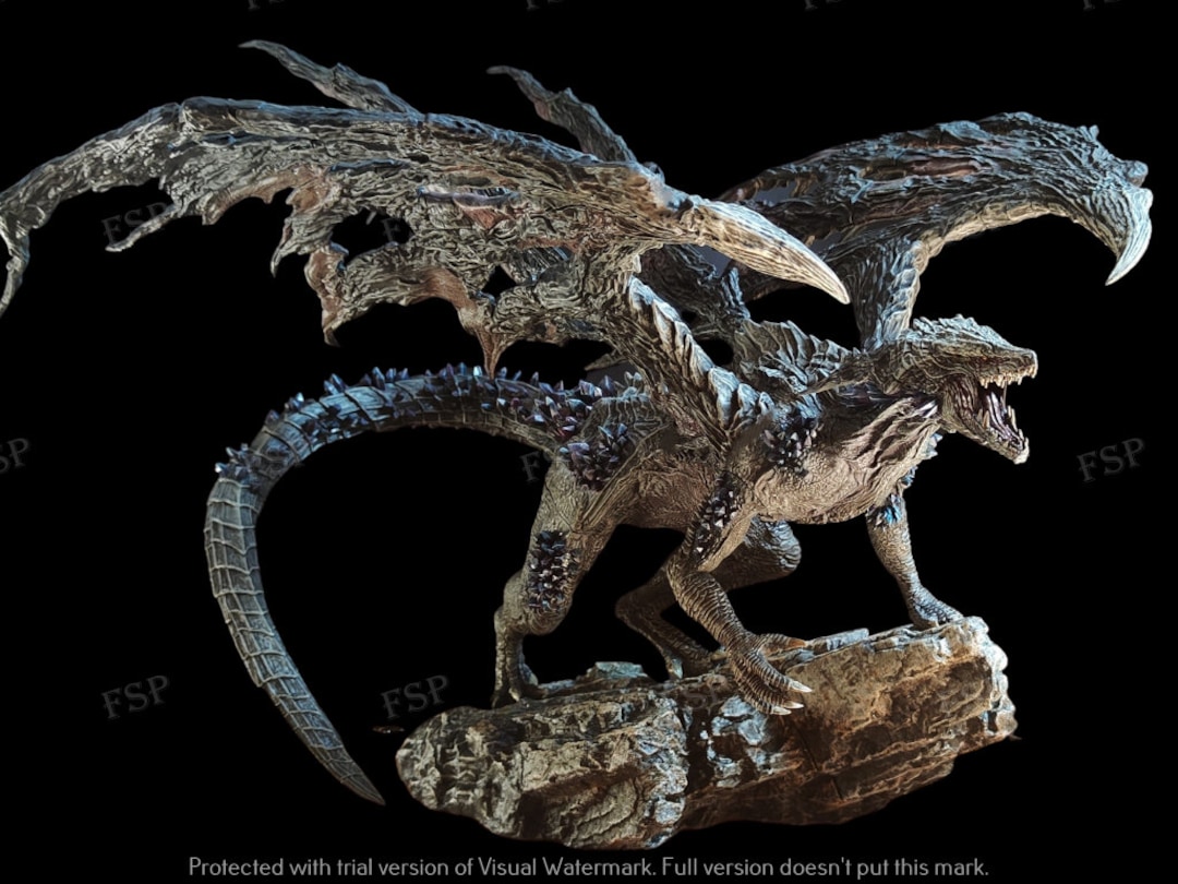 Darkeater Midir Dark Souls 3D Printed and Hand Painted Figure, Unique ...