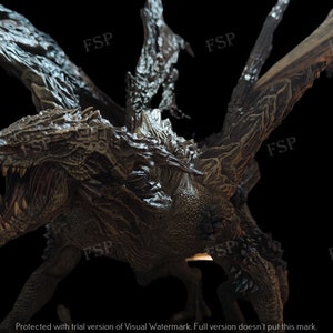 Darkeater Midir Dark Souls 3D Printed and Hand Painted Figure, Unique ...