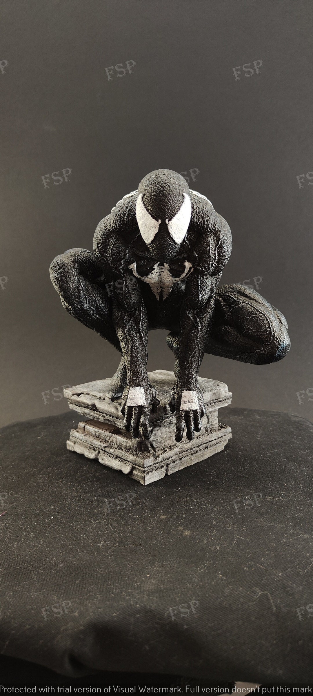 Symbiote Suite Spiderman 3D Printed and Hand Painted Figure, Unique ...