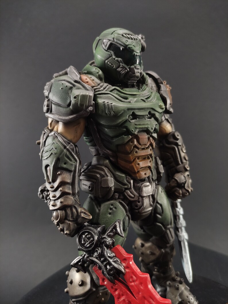 Doom Eternal Slayer 3D Printed and Hand Painted Figure - Etsy