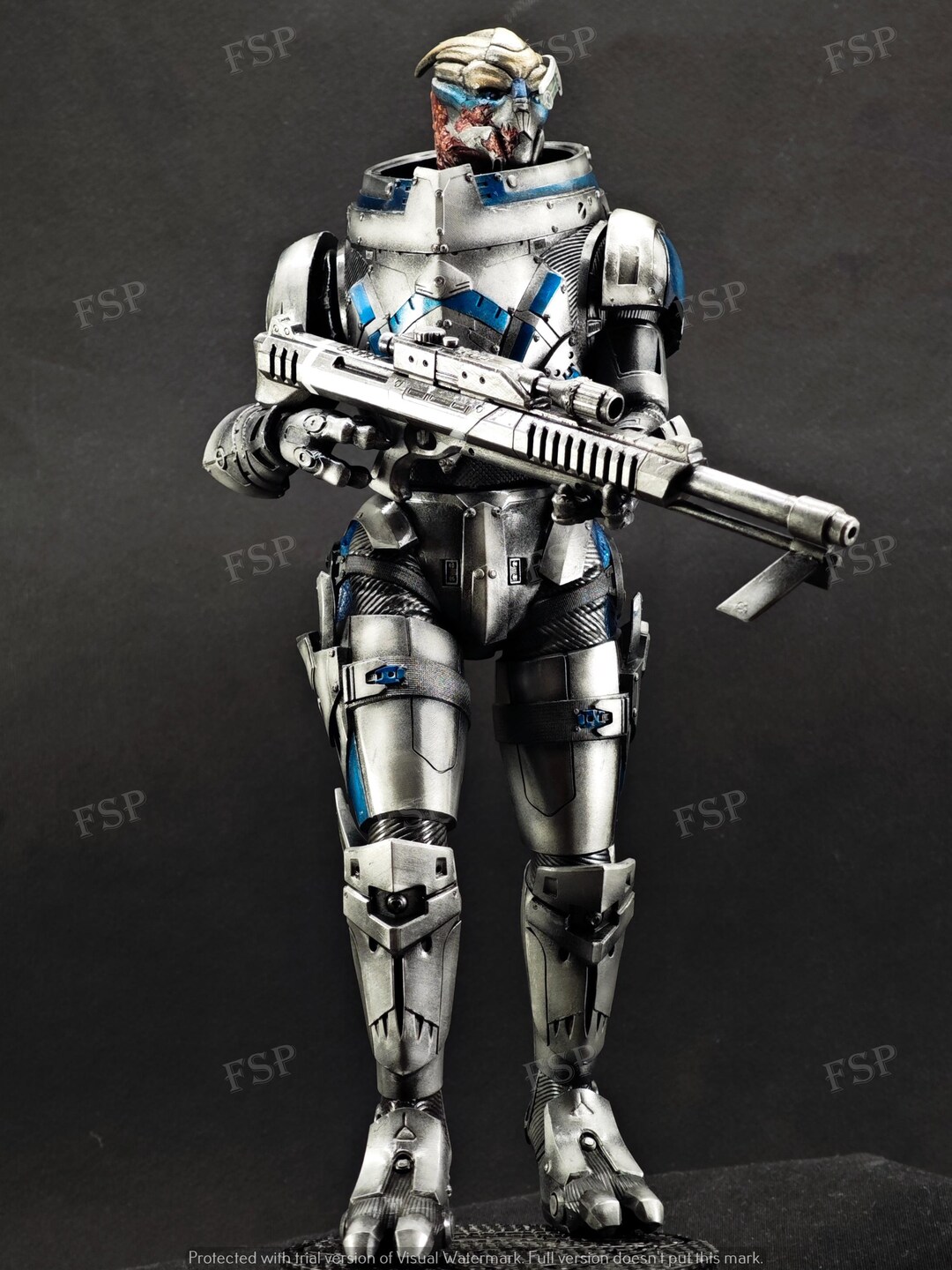 Garrus Vakarian Mass Effect Hand-painted 3D Printed Resin Figure Unique ...