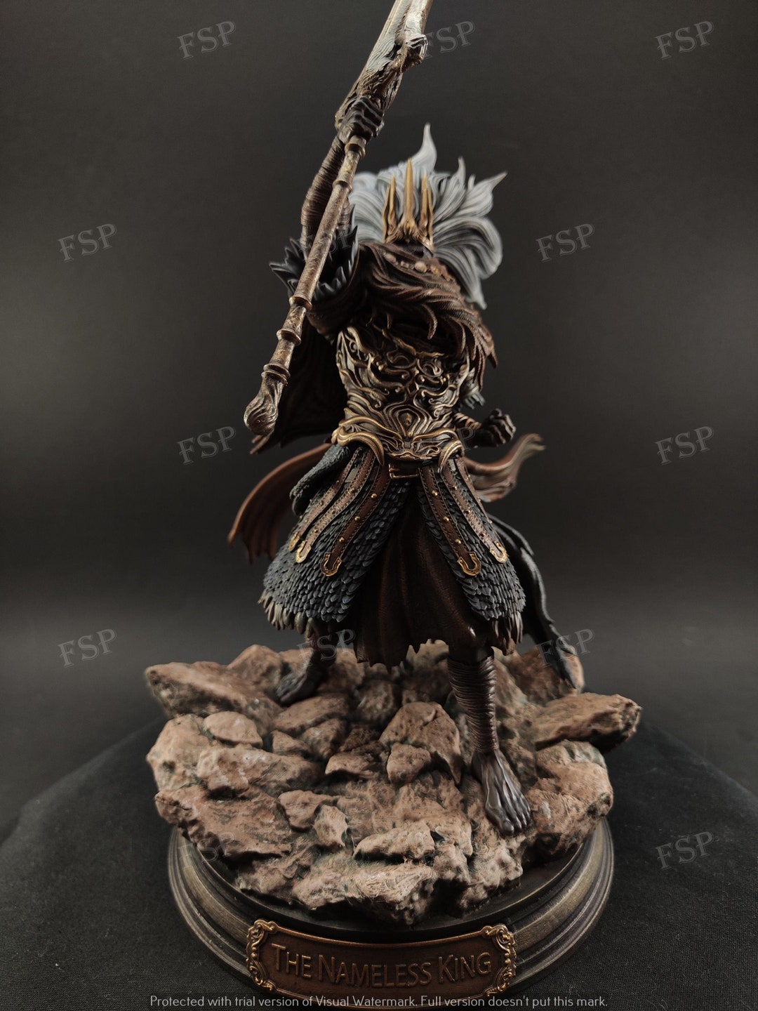 The Nameless King Dark Souls 3D Printed and Hand Painted Figure, Unique ...