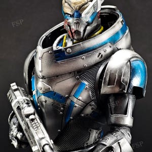 Garrus Vakarian Mass Effect Hand-painted 3D Printed Resin Figure Unique ...