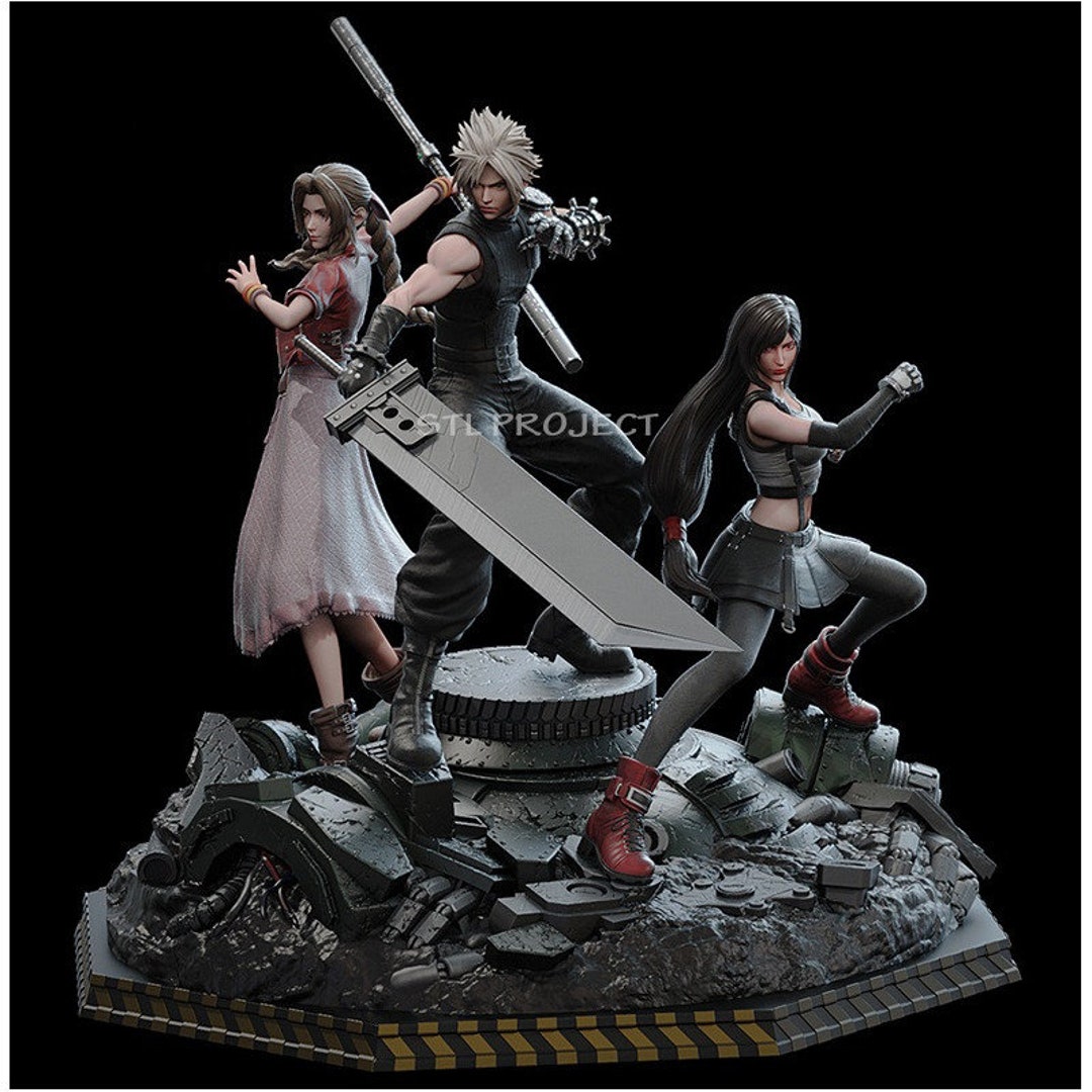 Final Fantasy Aerith And Cloud And Tifa