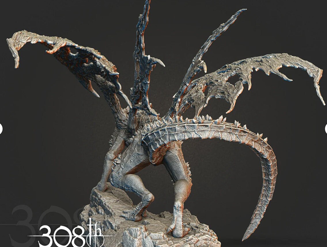 Darkeater Midir Dark Souls 3D Printed and Hand Painted Figure - Etsy UK