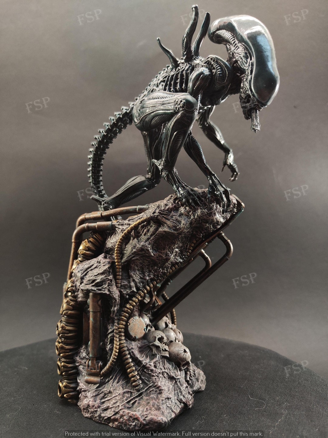 Alien Movie Xenomorph Figura de resina impressa em 3D pintada à mão ...