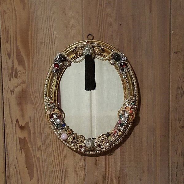 Jeweled Mirror - Etsy