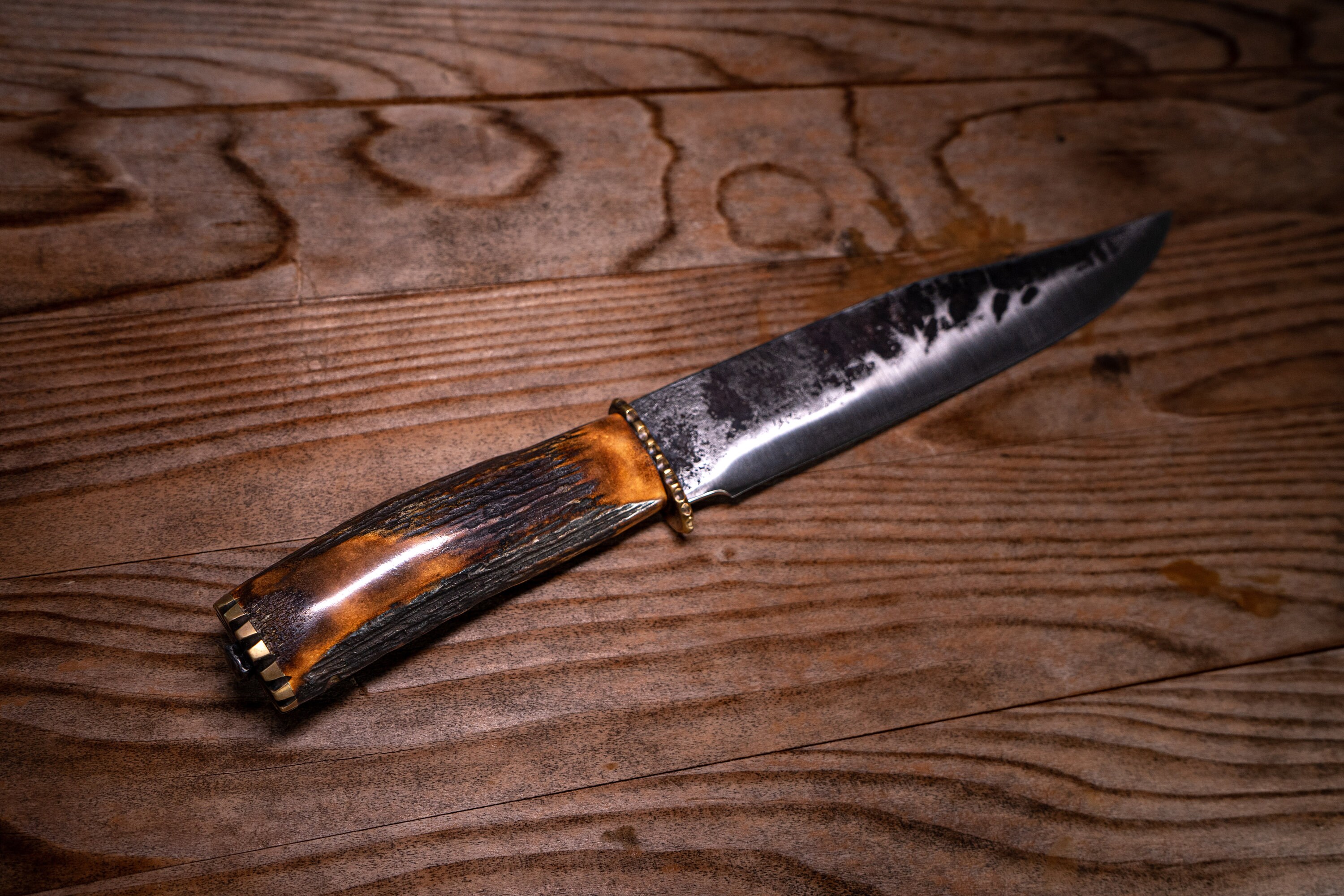 Hunting Bowie Knife Rustic Hand Forged Unique Personalized Handcrafted ...