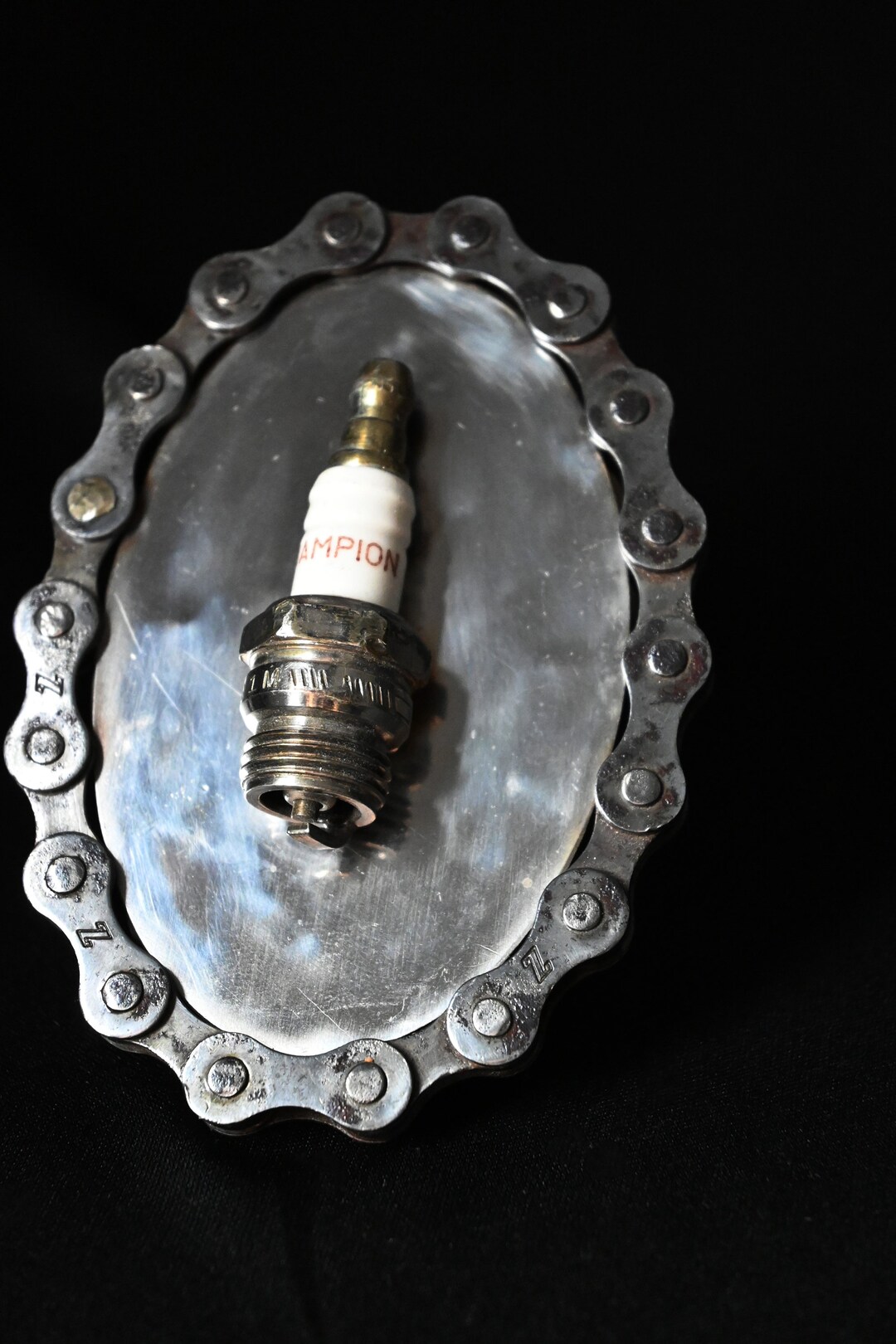 Spark Plug Champion Belt Buckle Wood Unique Personalized Hand Crafted ...