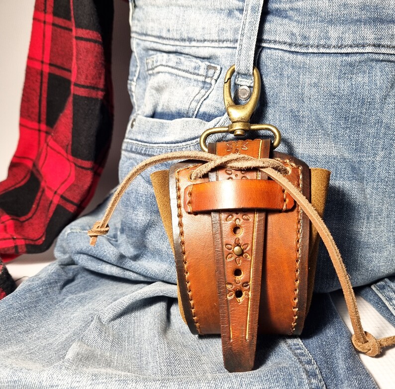 Leather Pouch/leather Belt Pouch. Western Leather Belt Pouc/ Handmade ...