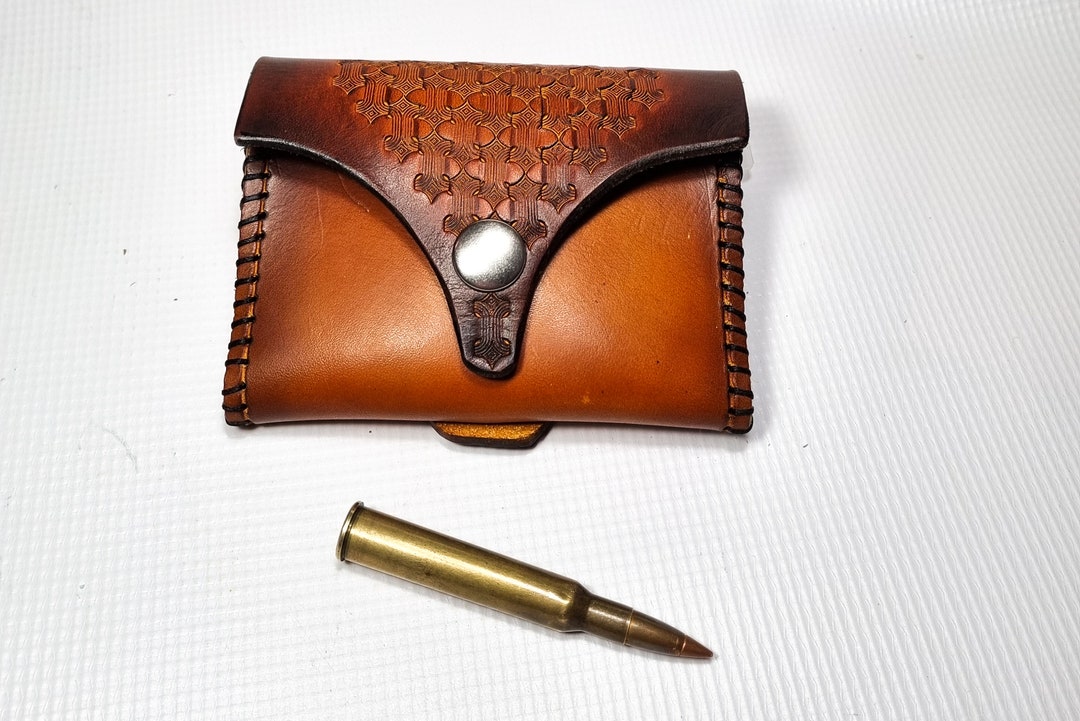 Leather Cartridge Case. Handmade Leather Cartridge Holder, Leather ...