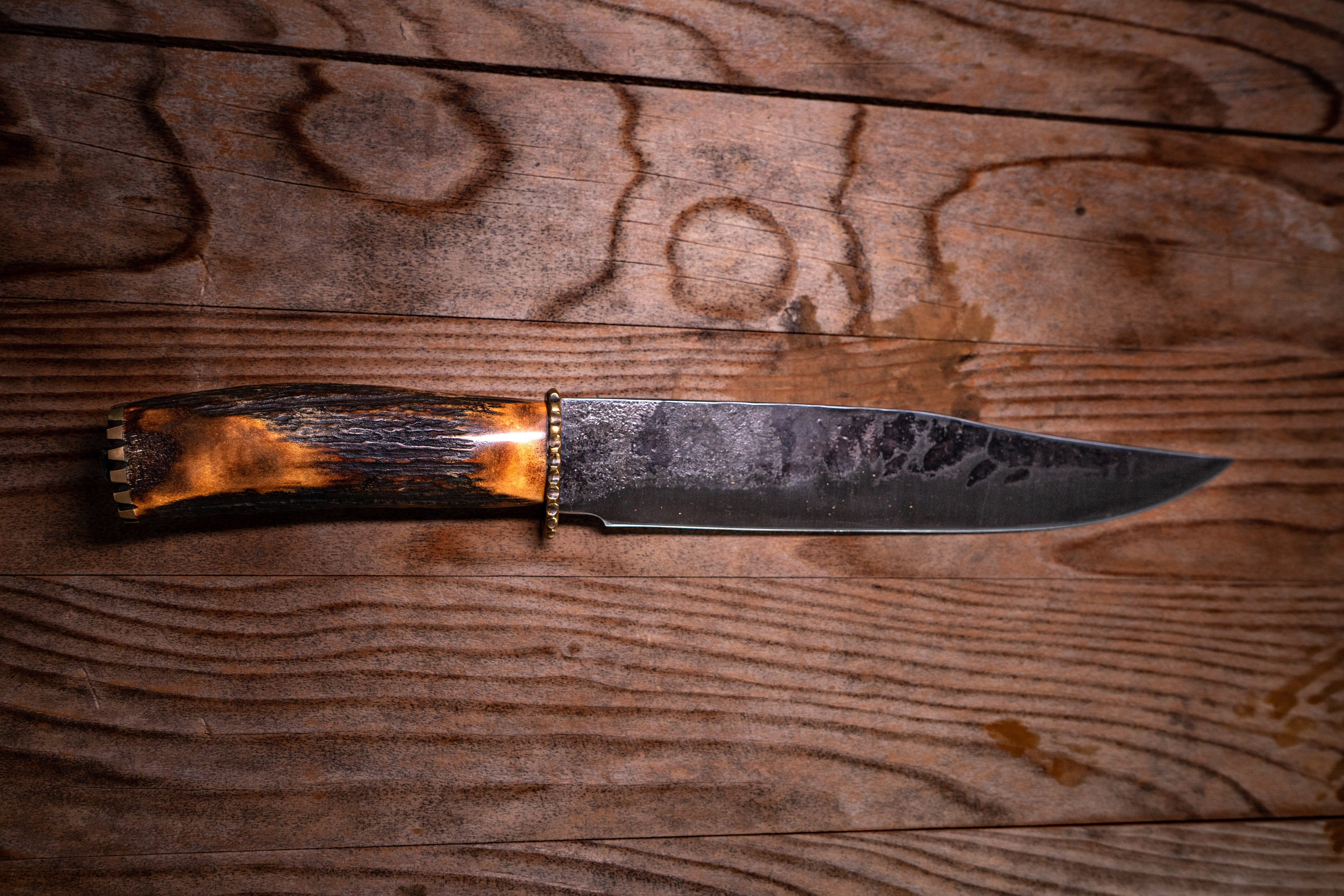 Hunting Bowie Knife Rustic Hand Forged Unique Personalized Handcrafted ...
