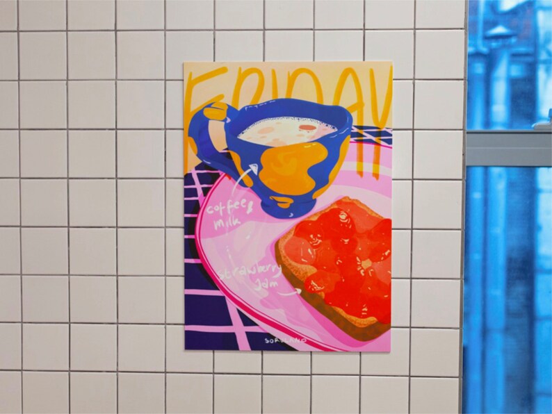 Soruland Friday Brunch. Digital Poster. Weekly Poster. Funky Wall Decor ...