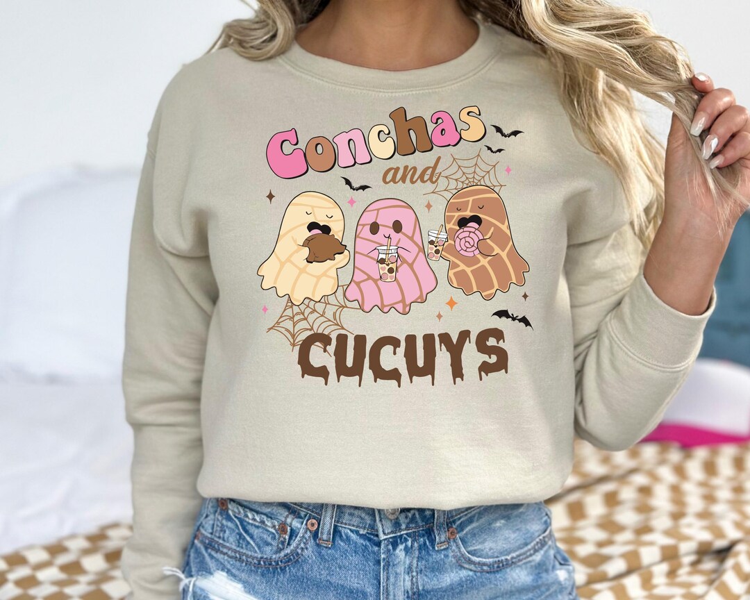 Conchas and Cucuys Sweatshirts, Spooky Conchas Shirts, Mexican Ghost ...