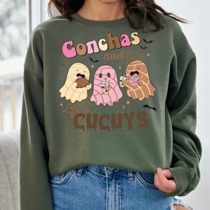 Conchas and Cucuys Sweatshirts, Spooky Conchas Shirts, Mexican Ghost ...