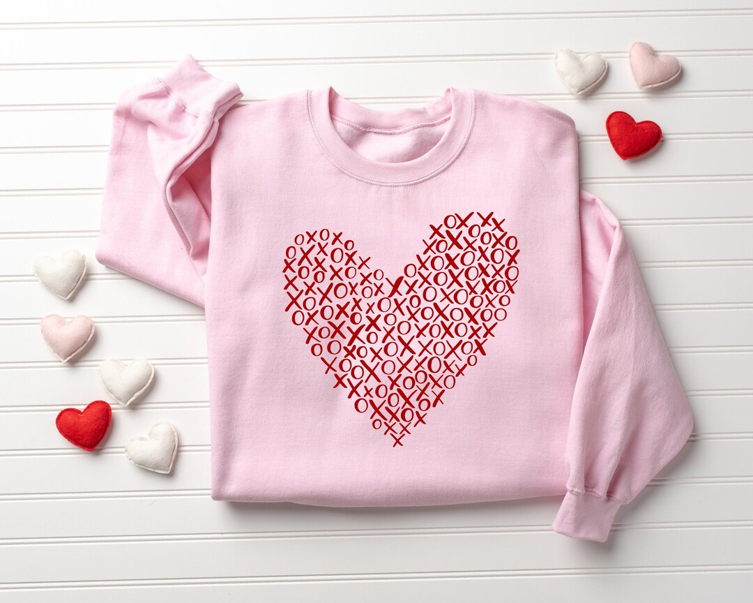 XOXO Heart Sweatshirt Valentine's Day Sweatshirt XOXO Sweatshirt Bella Canvas Sweatshirt Love ...