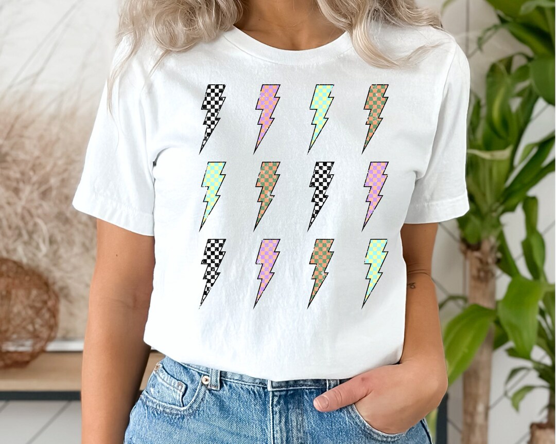 Lightning Bolt Shirt, Lightning Bolt T-shirt, Girl Power, Empowered Women, Trendy Graphic Tees ...