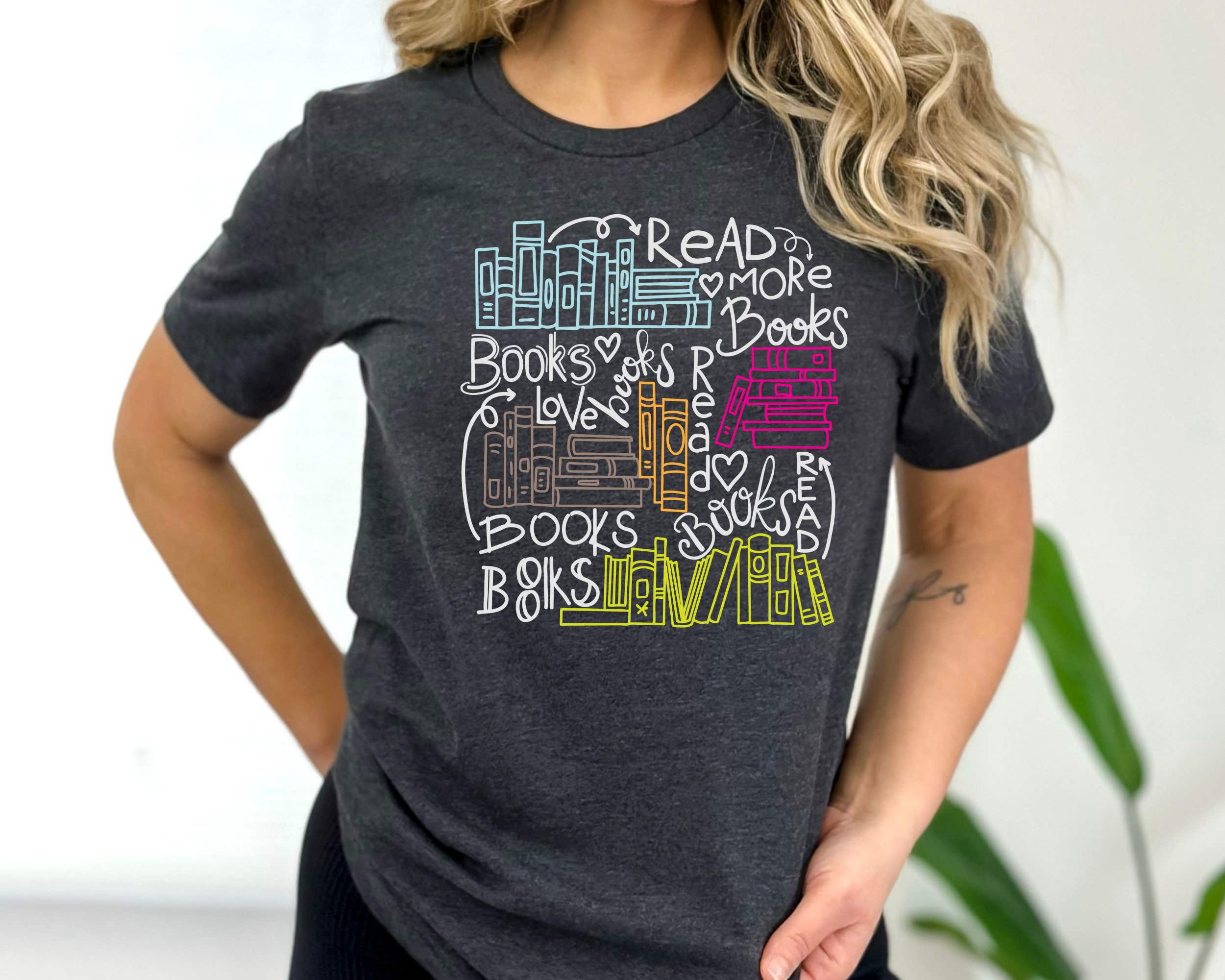 Librarian, Book Lover Gift, Read More Books Shirt, Librarian Gift ...