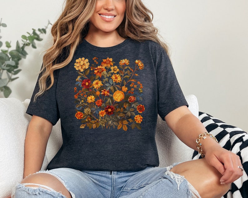 Cottagecore Shirt, Granola Girl Boho Wildflower Shirt, Botanical Shirt ...