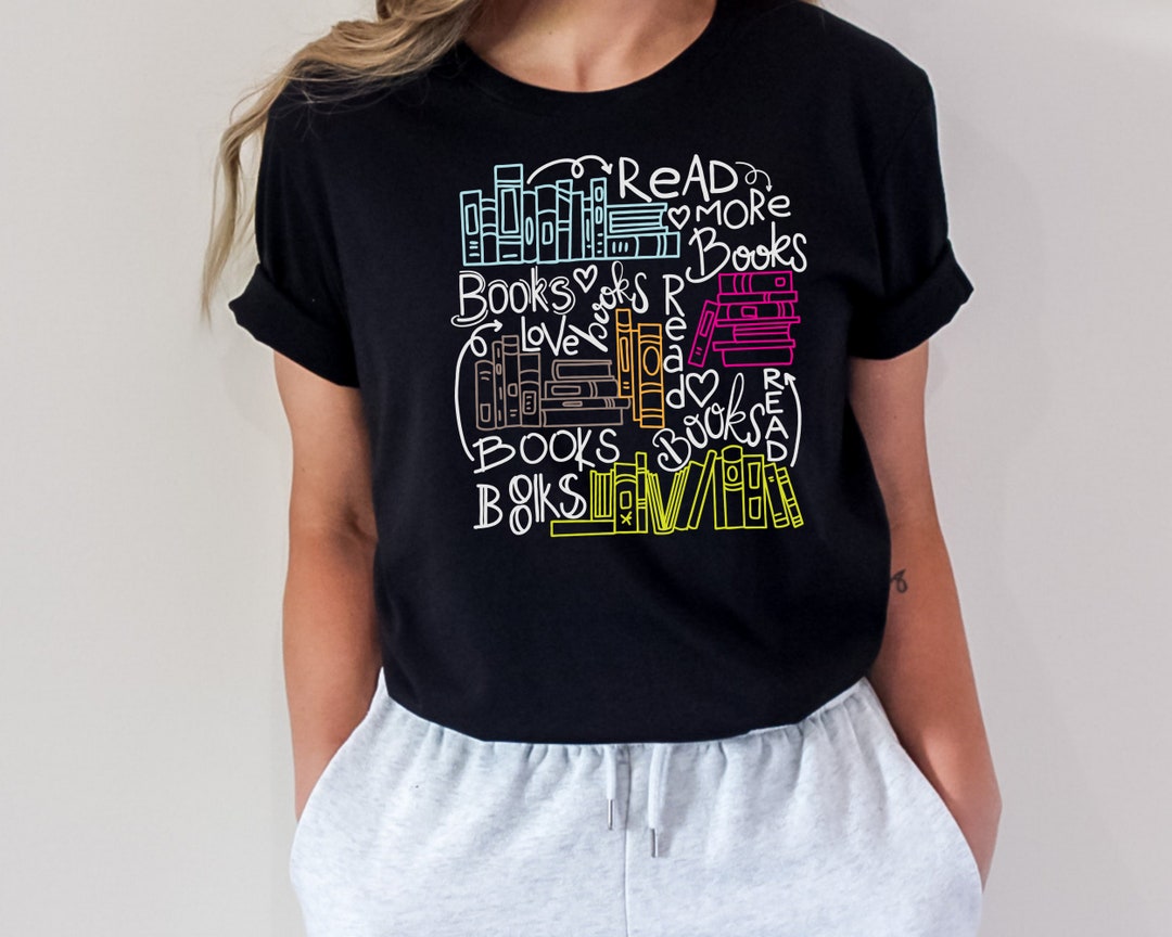 Librarian, Book Lover Gift, Read More Books Shirt, Librarian Gift ...