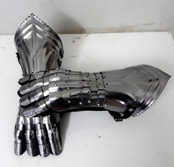 Gloves Medieval Gauntlet Gloves Steel Crafts Handmade Fully | Etsy