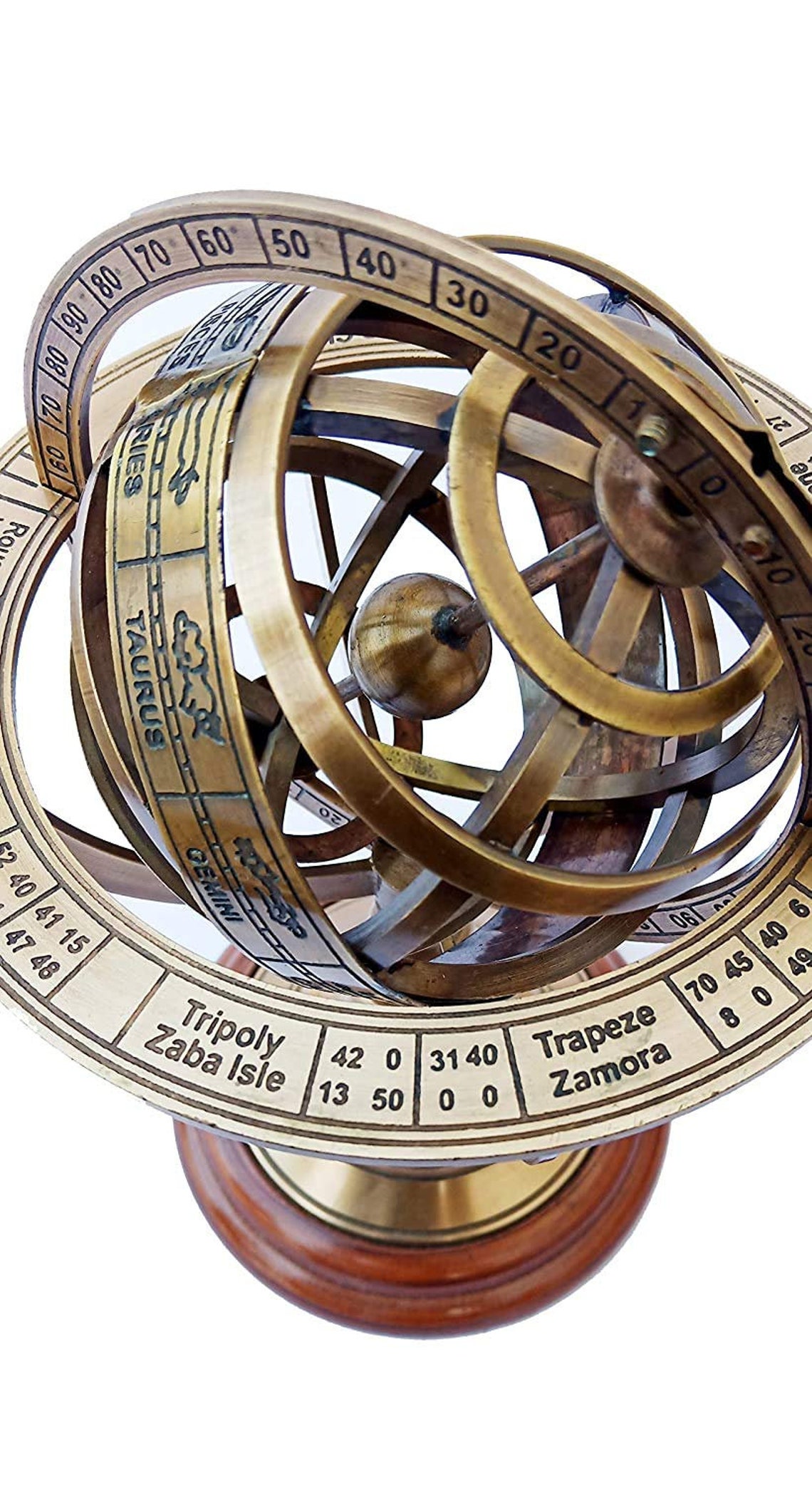 Brass Tabletop Nautical Sphere Globe Pirate's Antique Ship - Etsy