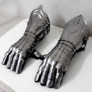 Gloves Medieval Gauntlet Gloves Steel Crafts Handmade Fully Functional ...
