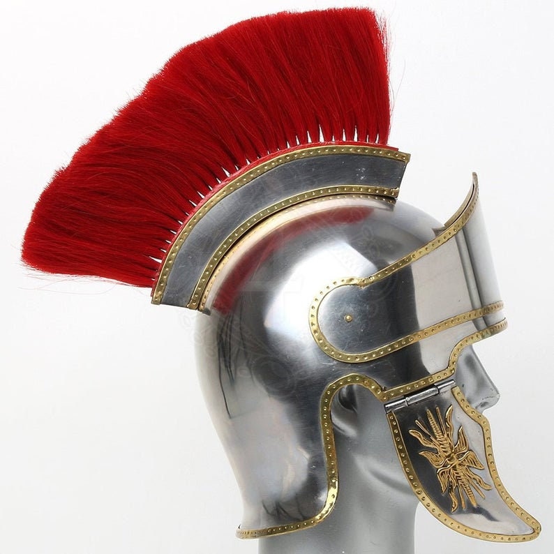 Antic Helmet With Hair Bush in the Best Quality - Etsy