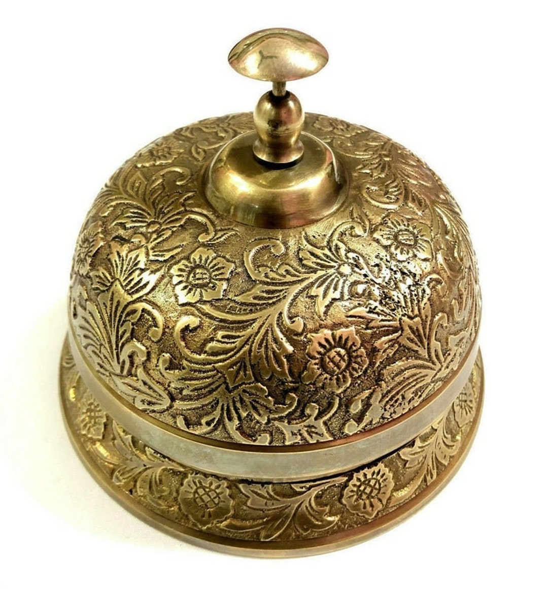Ornate Hotel Counter Desk Bell Vintage Brass Nautical Bell - Etsy