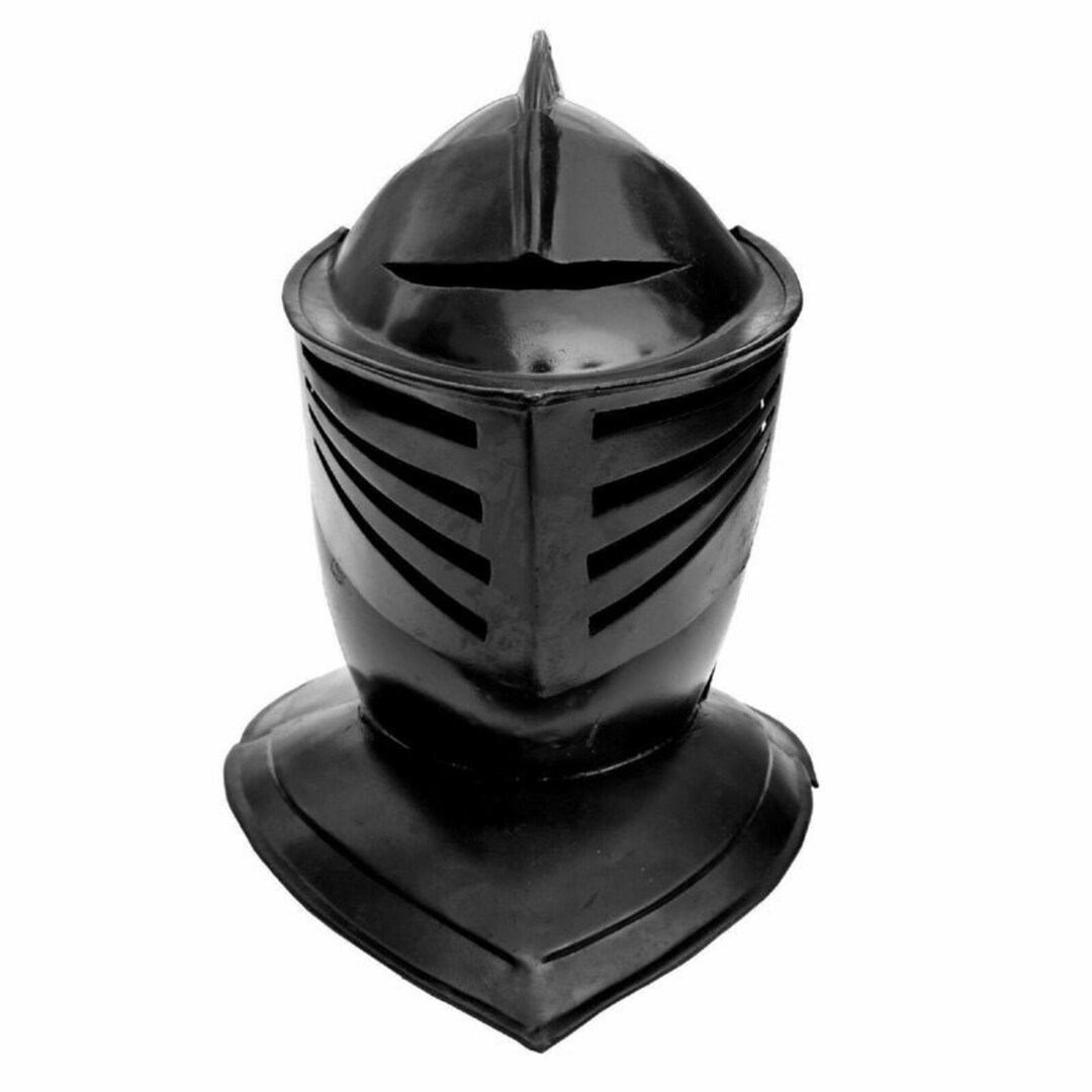 Mittelalterlicher Barbute Schwarzer Helm Rüstungshelm Römischer ...