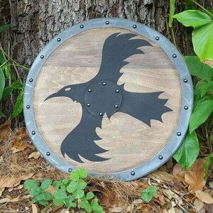 Wooden Crow Viking Shield 24 Inches | Etsy