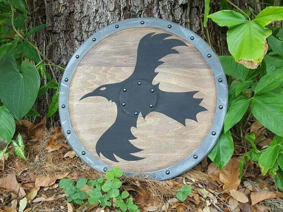 Wooden Crow Viking Shield 24 Inches | Etsy