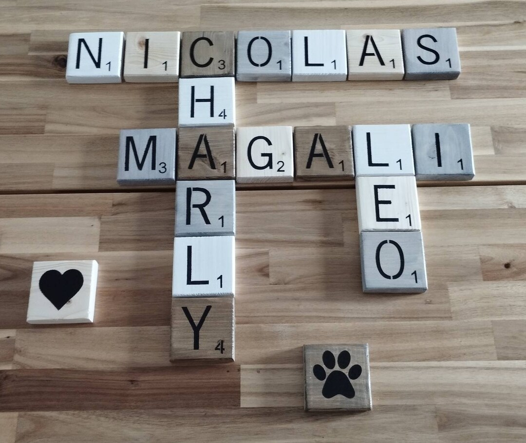Deco Large Wooden Scrabble Letter First Name - Etsy