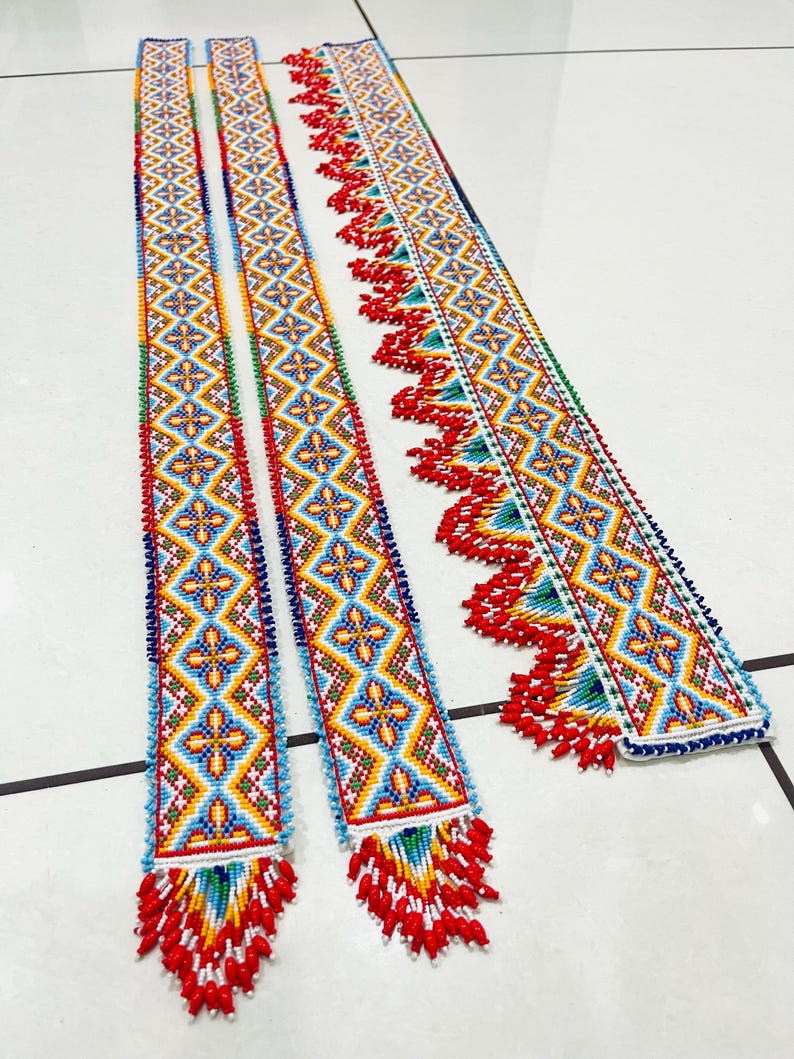 Glass Bead Door Toran With Side Latkan set of Three, Hand Made ...