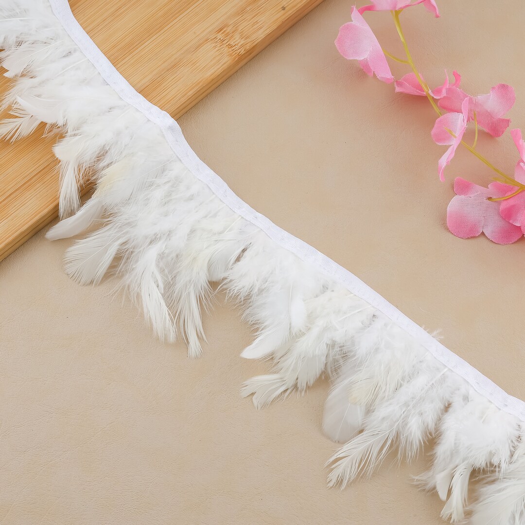 Natural Feather Trim, Costumes, Millinery, Craft, Trimming, Off-white ...
