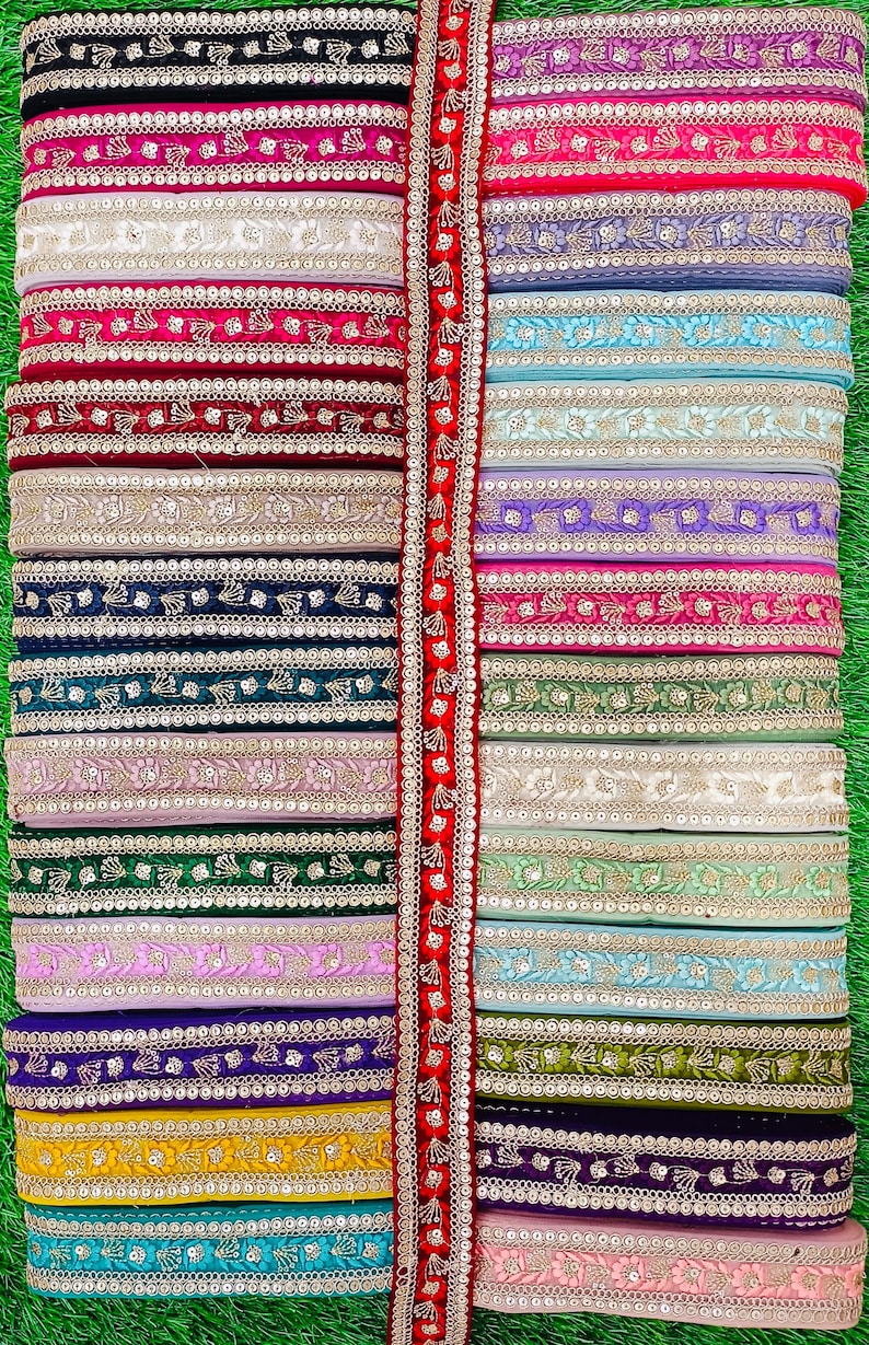 Floral Embroidery Lace Trim – Saree Border, Dressmaking, DIY Crafts - Etsy