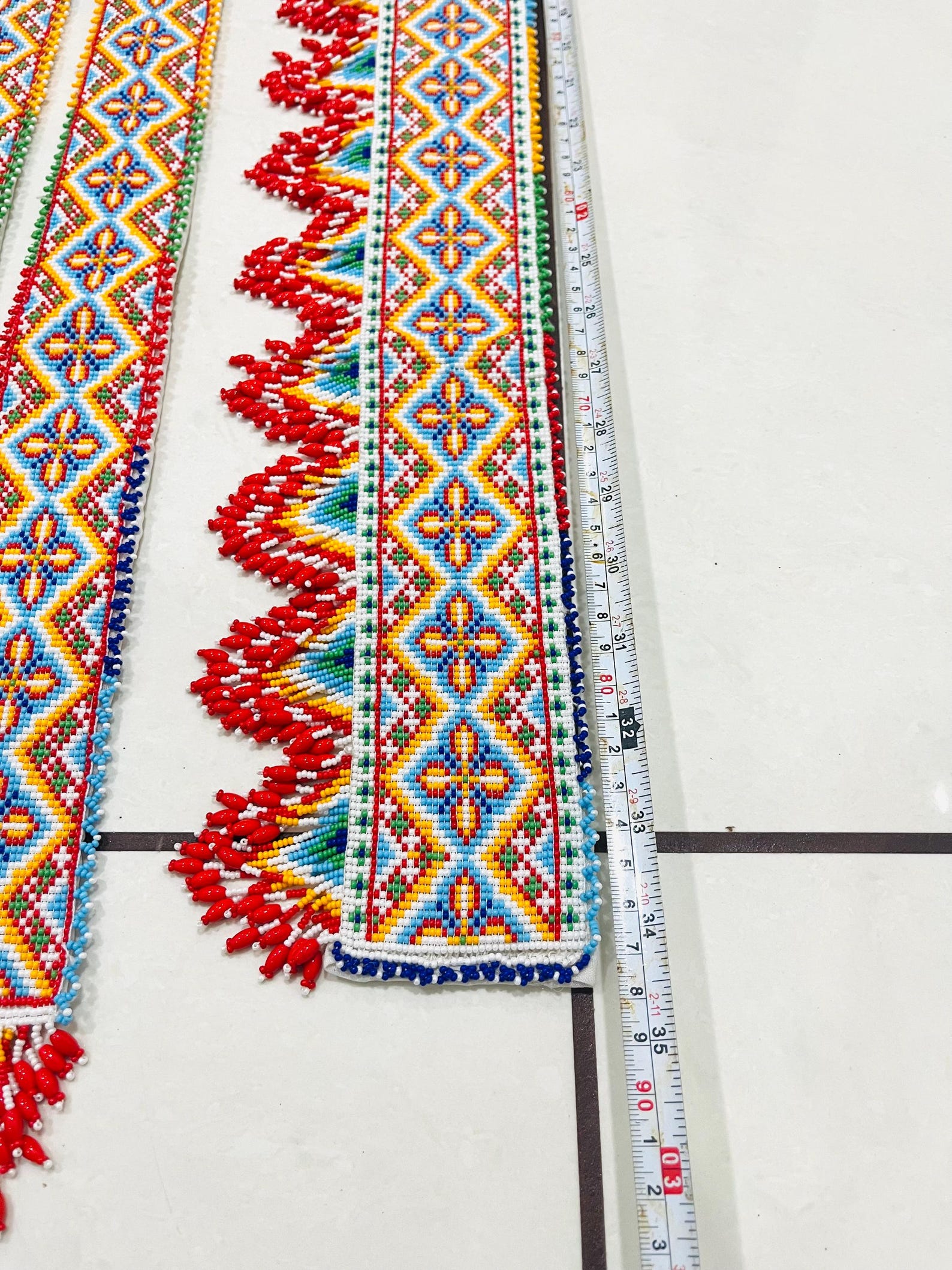 Glass Bead Door Toran With Side Latkan set of Three, Hand Made ...