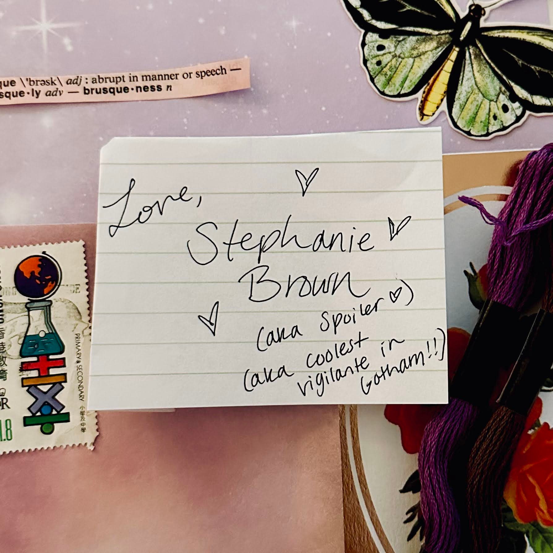 Handwritten Letter From the Bat Family - Etsy