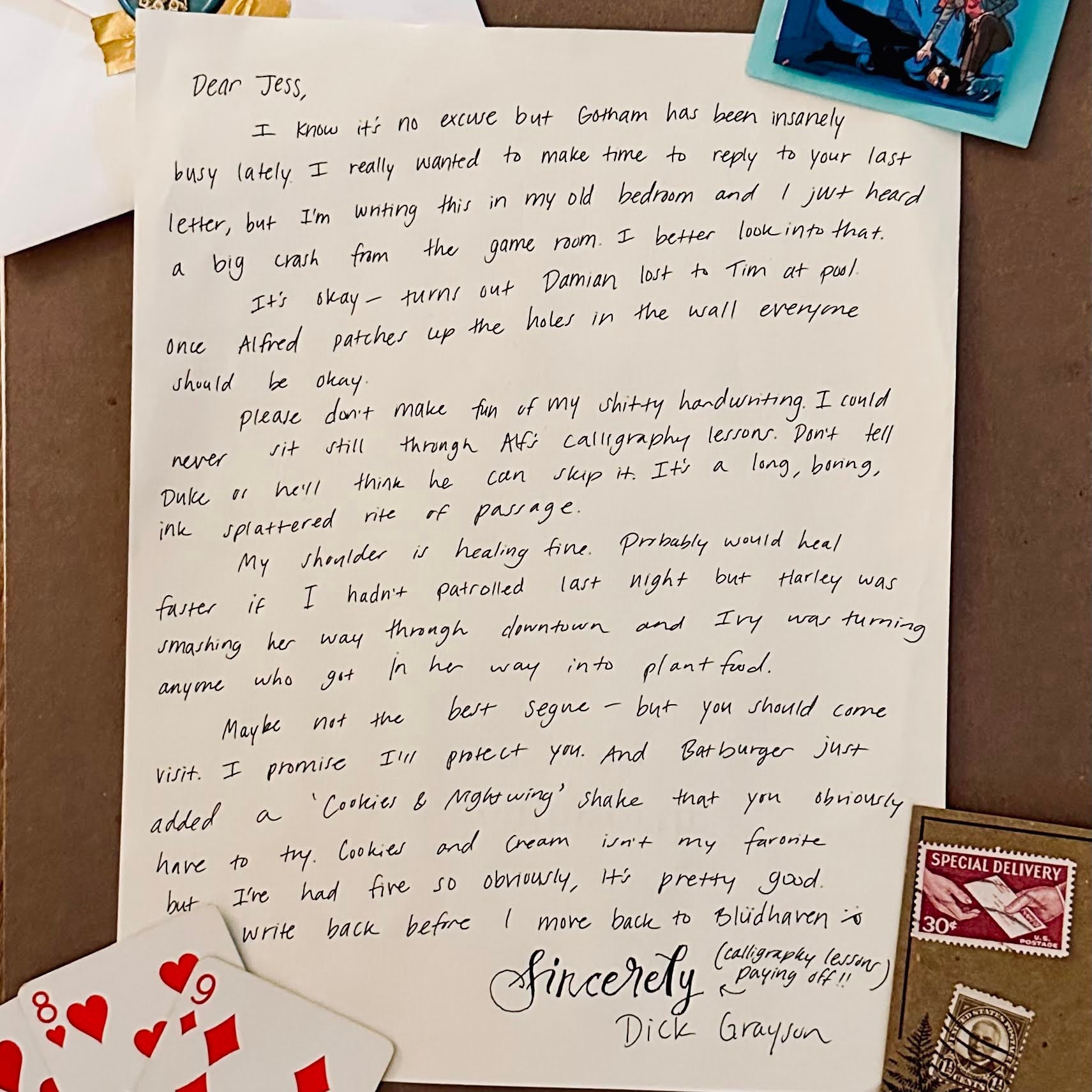 Handwritten Letter From the Bat Family - Etsy