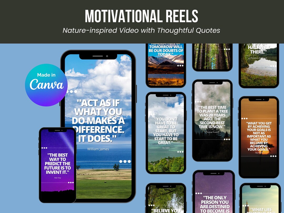 100 Motivational Faceless Instagram Reels Bundle Inspirational Videos ...