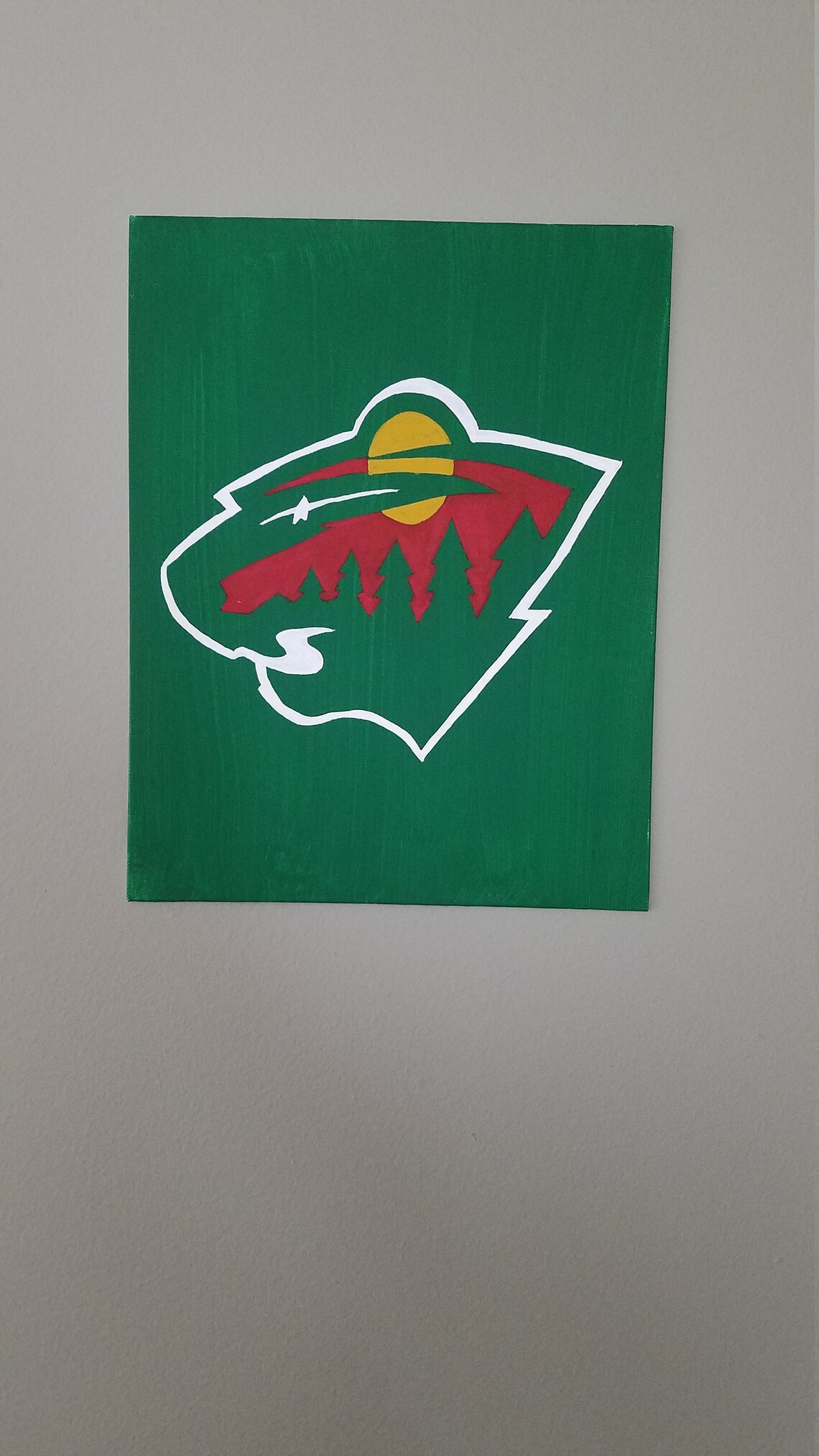 Minnesota Sport Teams, Wild, Vikings, Twins, Hand Painted Logo Canvas ...