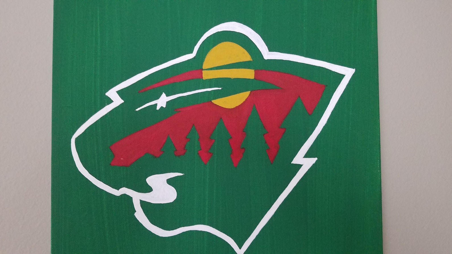 Minnesota Sport Teams, Wild, Vikings, Twins, Hand Painted Logo Canvas ...