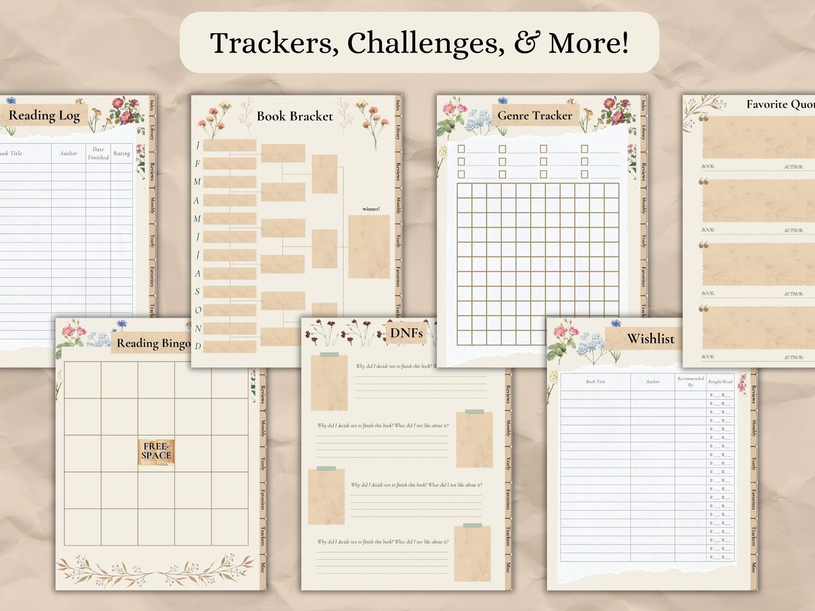 2025 Digital Reading Journal | Digital Reading Planner | Goodnotes ...