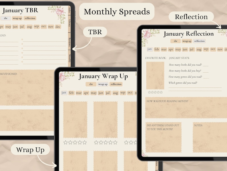 2025 Digital Reading Journal | Digital Reading Planner | Goodnotes ...