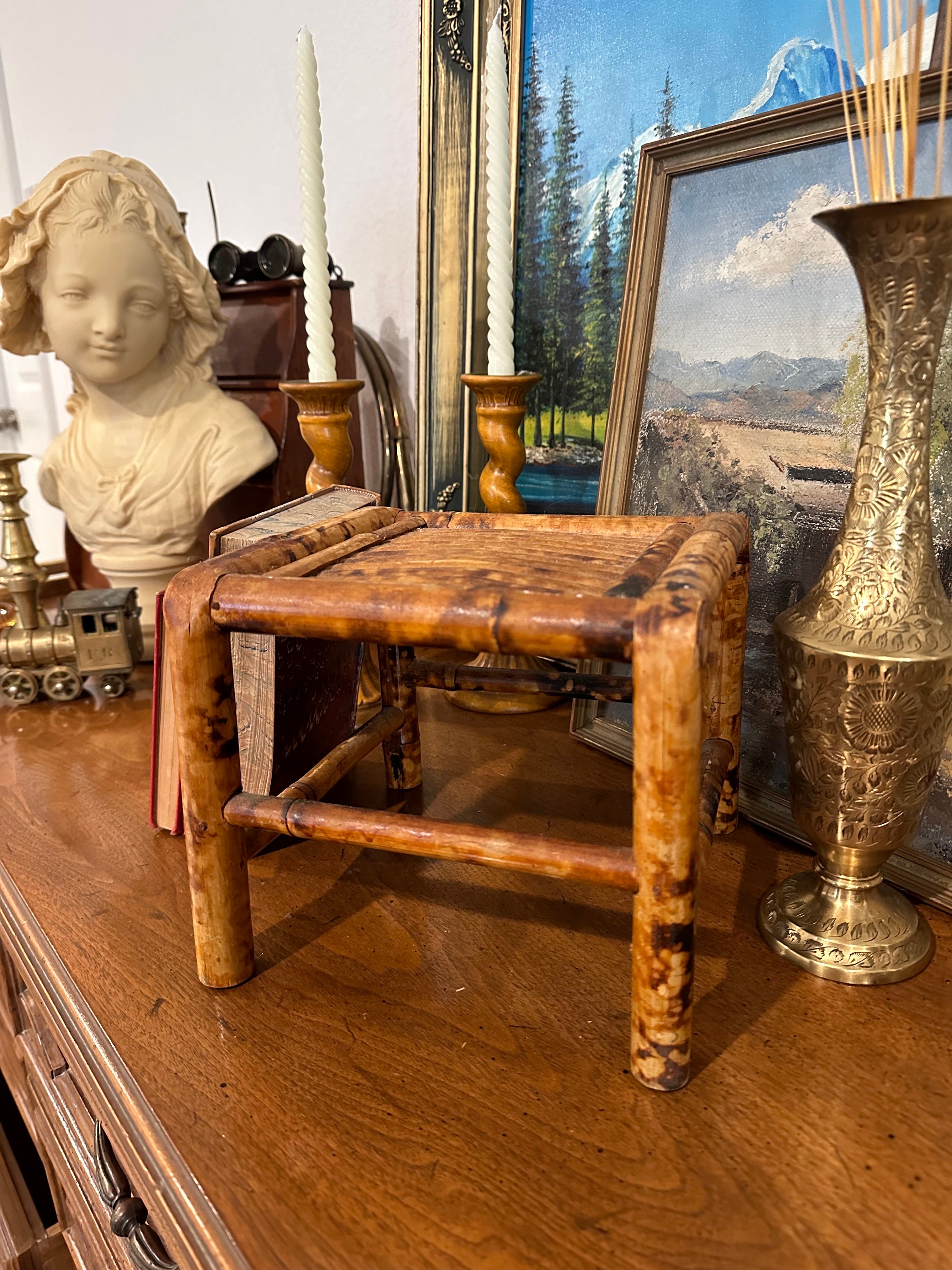 Tortoise Bamboo Stool - Etsy