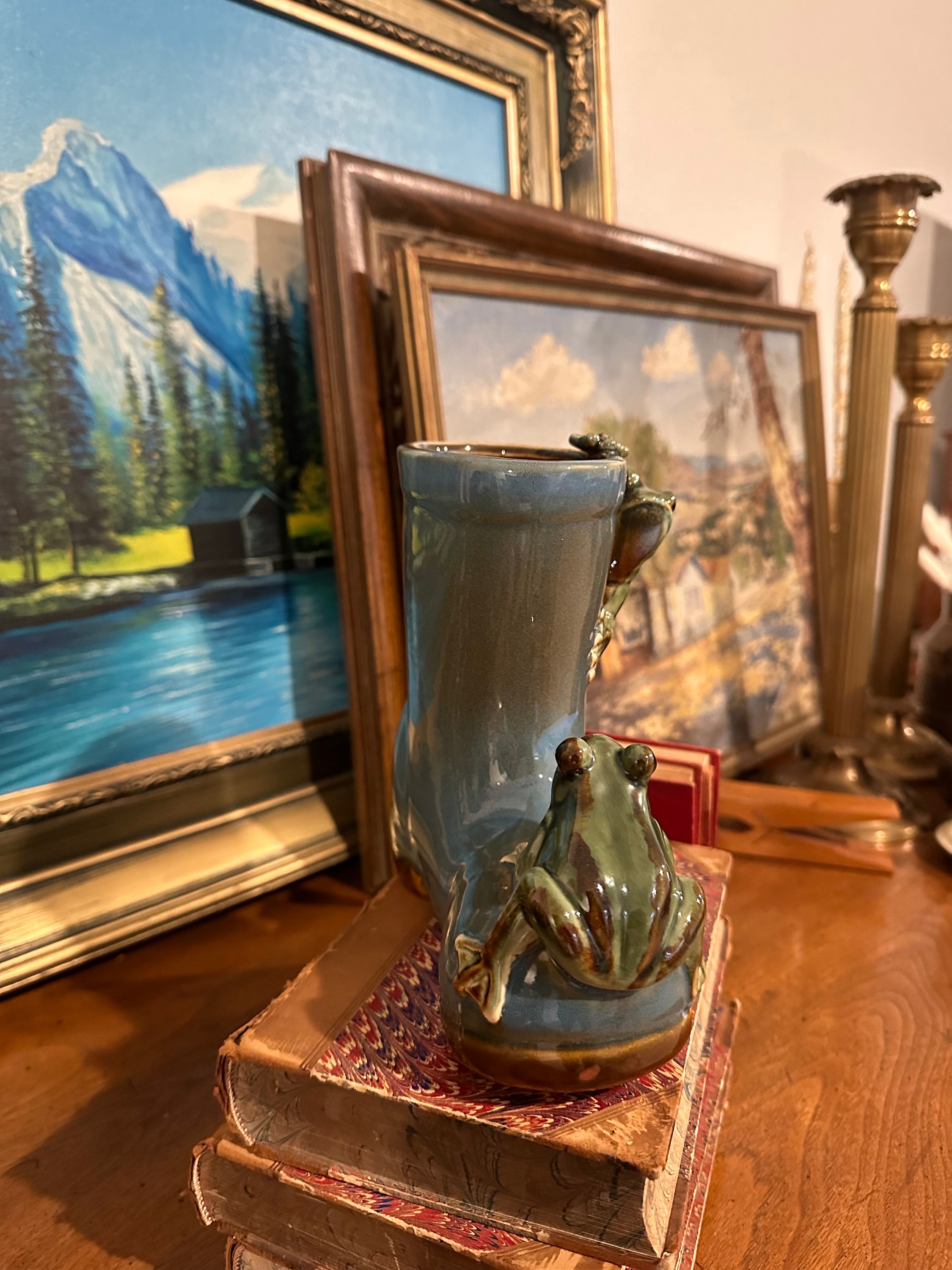 Vintage Ceramic Boot Planter - Etsy