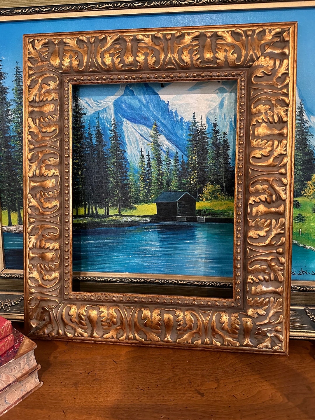 Vintage Ornate Wooden Gold Frame - Etsy