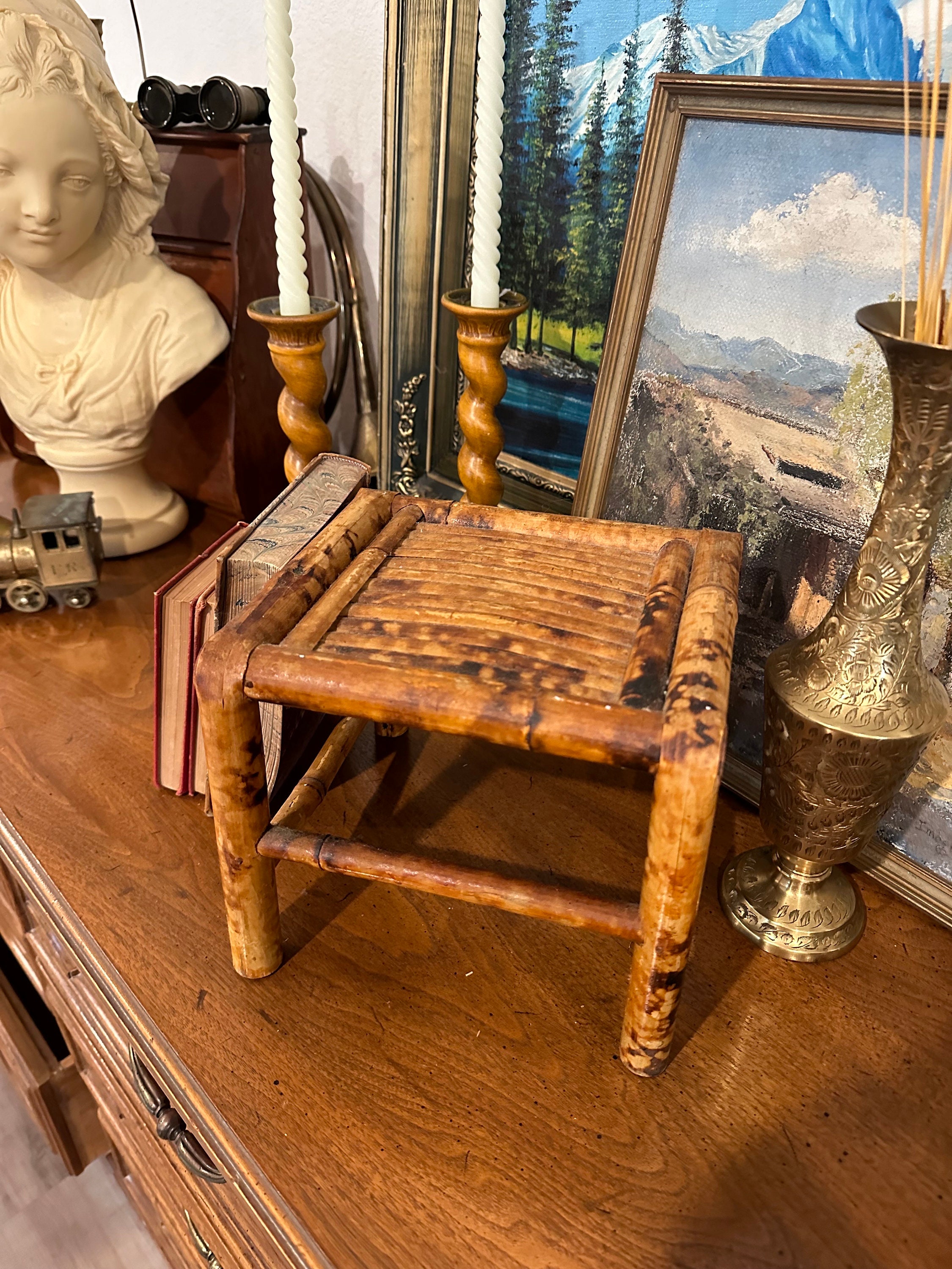 Tortoise Bamboo Stool - Etsy