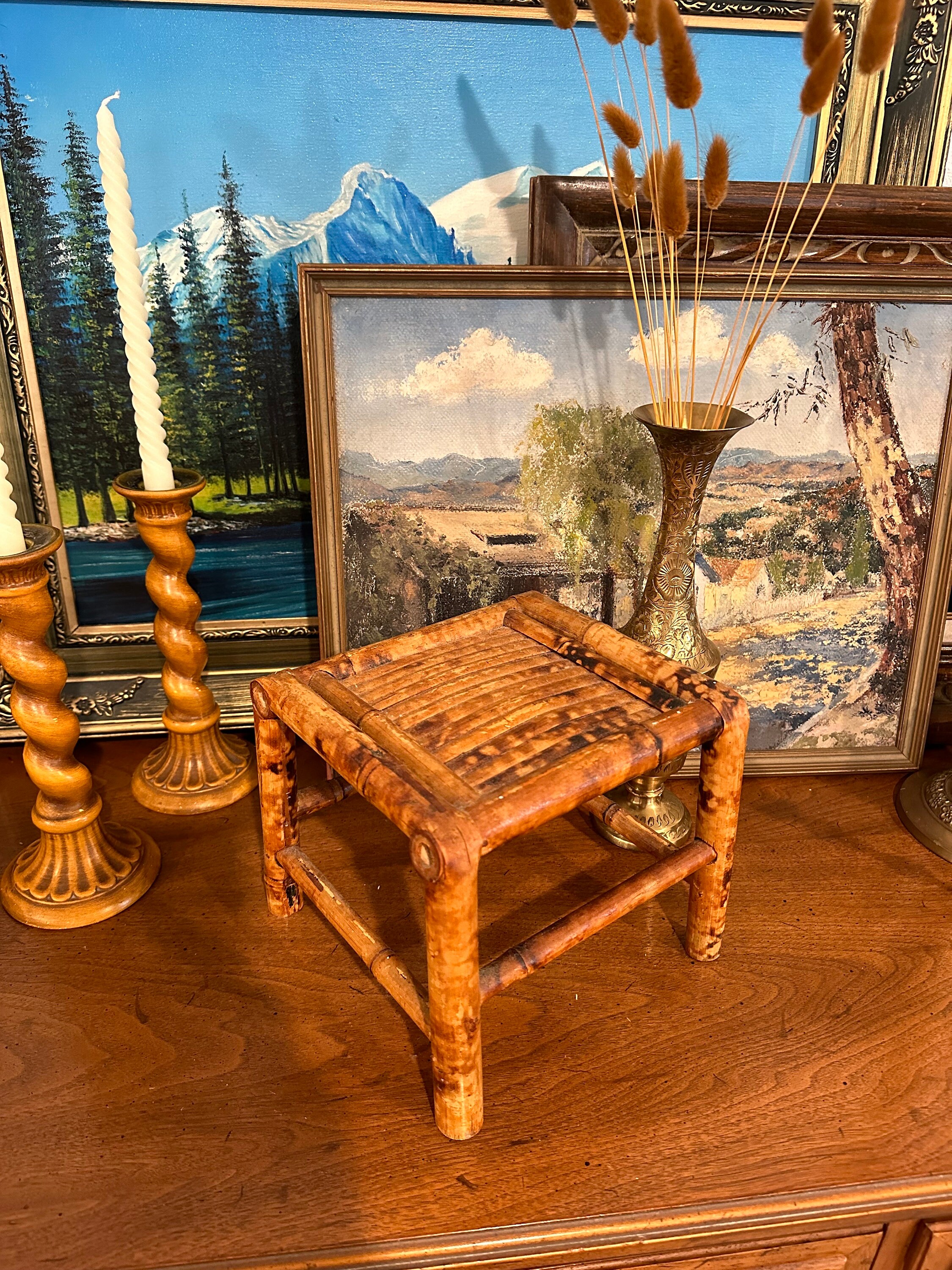 Tortoise Bamboo Stool - Etsy